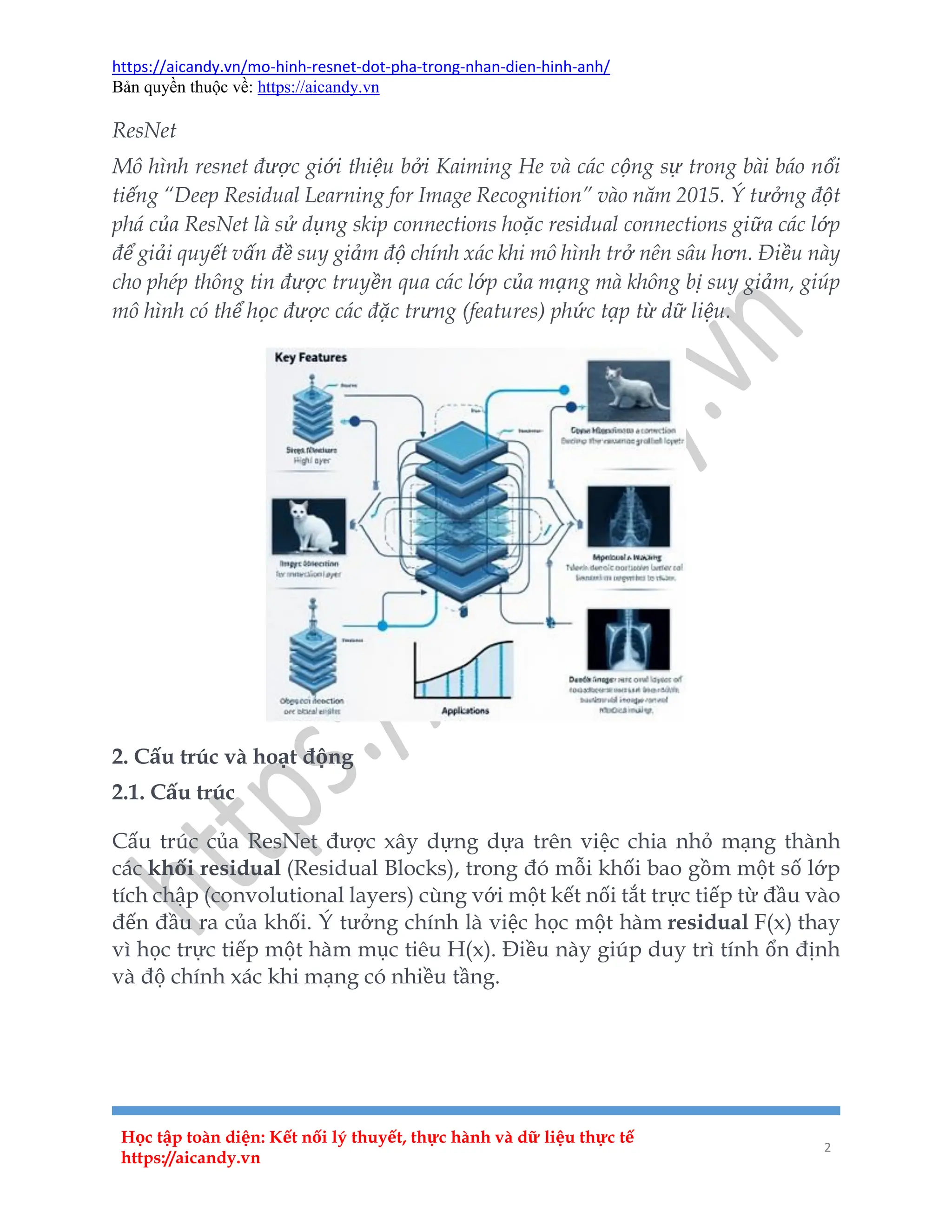Mô hình ResNet - Đột phá trong nhận diện hình ảnh.pdf