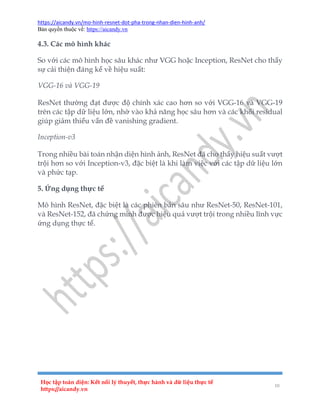 Mô hình ResNet - Đột phá trong nhận diện hình ảnh.pdf