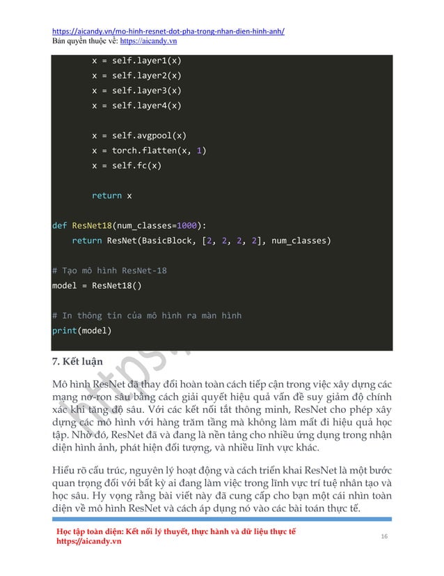 Mô hình ResNet - Đột phá trong nhận diện hình ảnh.pdf
