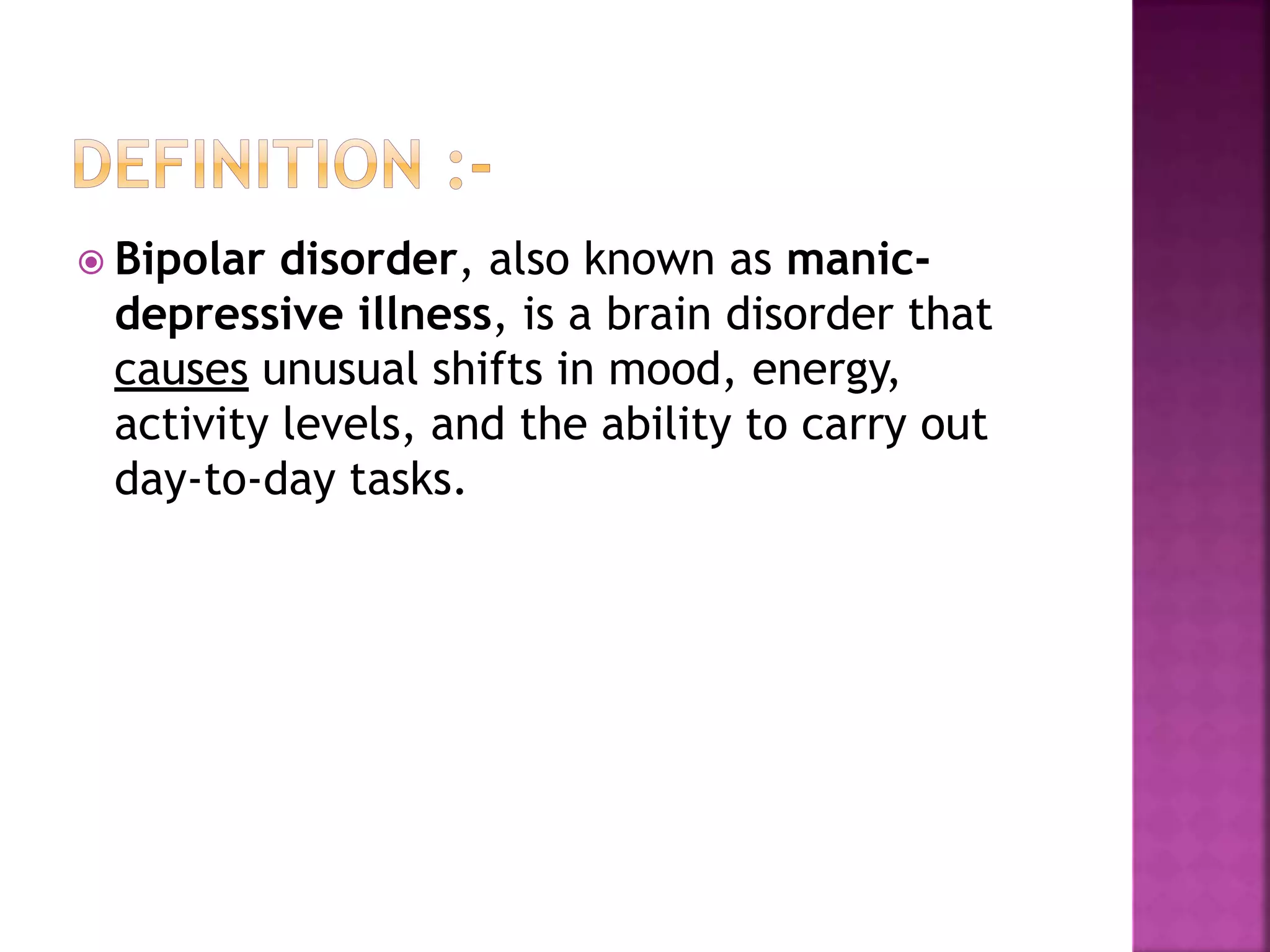 bipolar affective disorder | PPTX