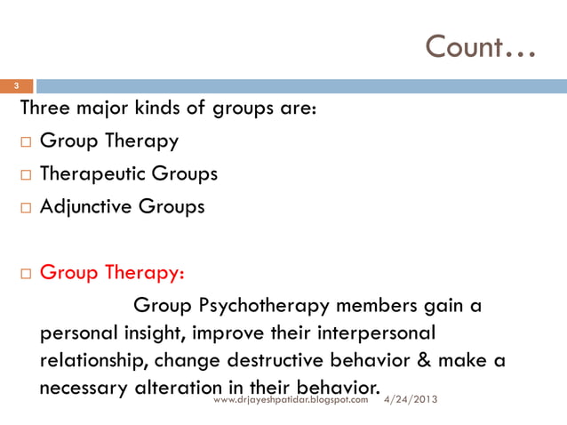 Group therapy | PPT