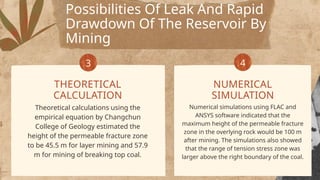 A Study of Coal Mining Under large Reservoir areas | PPTX