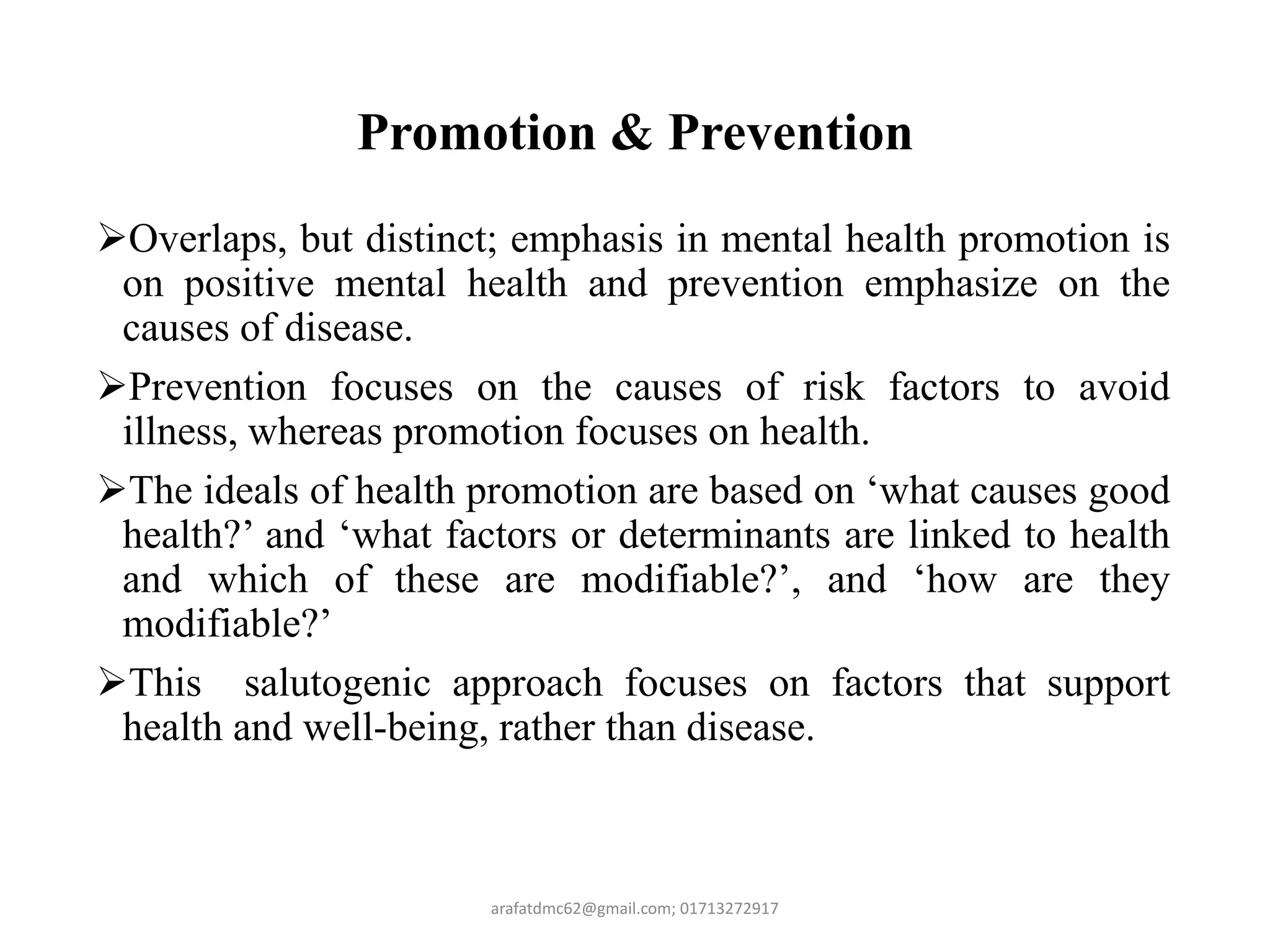 Mental Health Promotion | PPTX