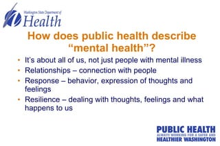 Mental Health From A Public Health Perspective | PPS