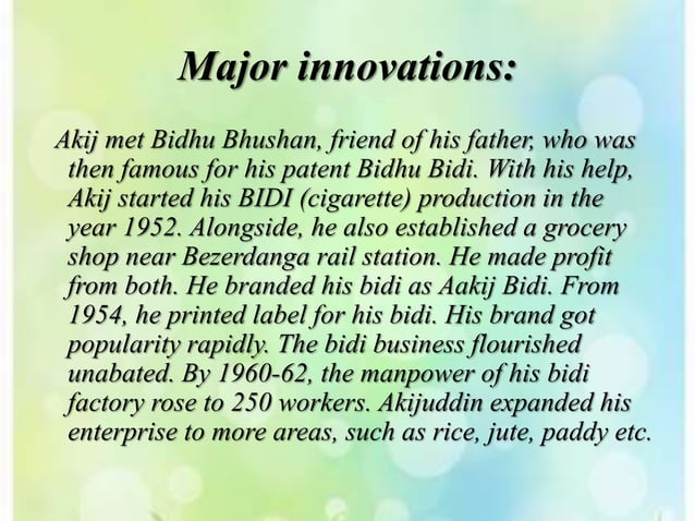 Biography of an Entrepreneur | PPTX | Manufacturing Industry | Industries