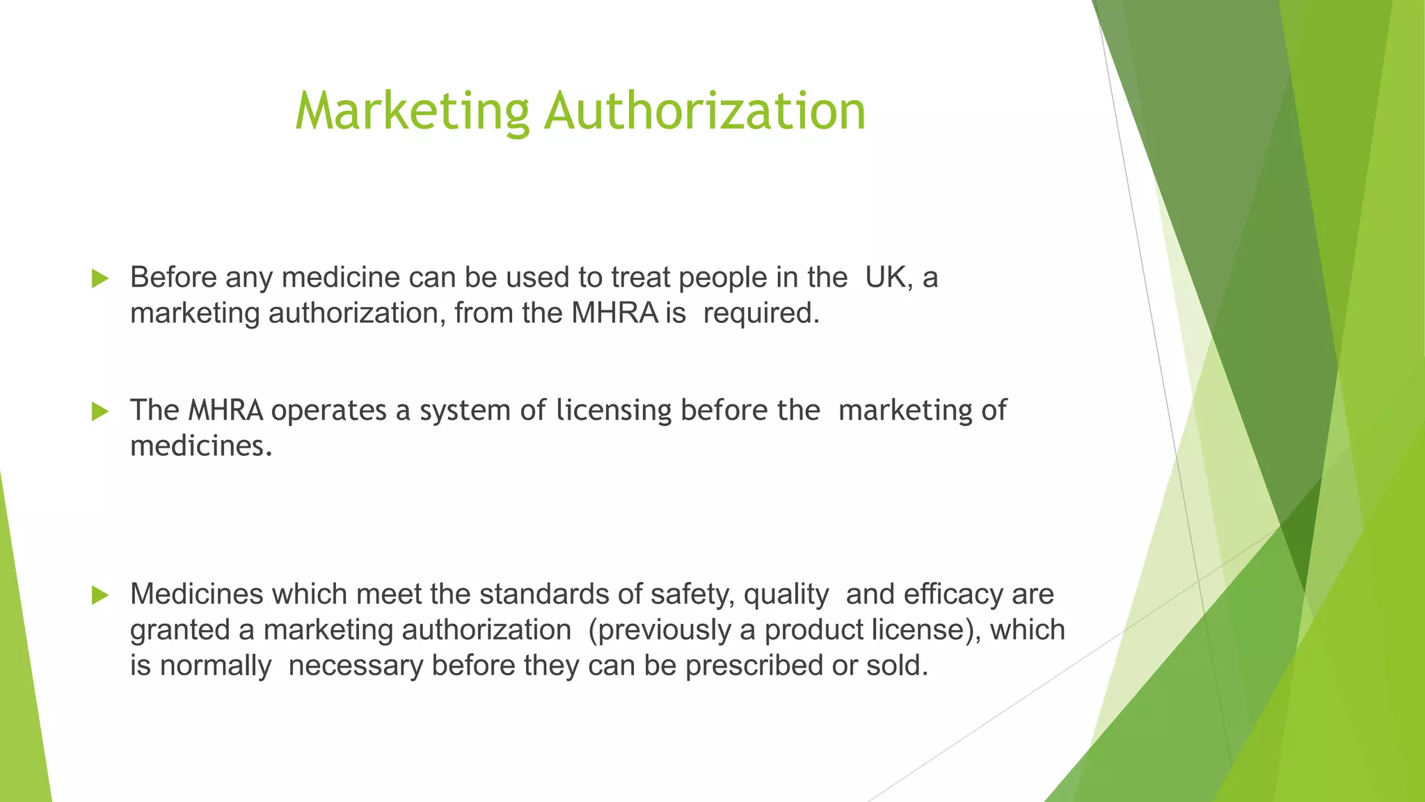 Medicines and Healthcare products Regulatory Agency(MHRA) | PPTX