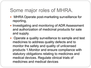 MHRA.pptx | Pharmaceutical Industry | Industries