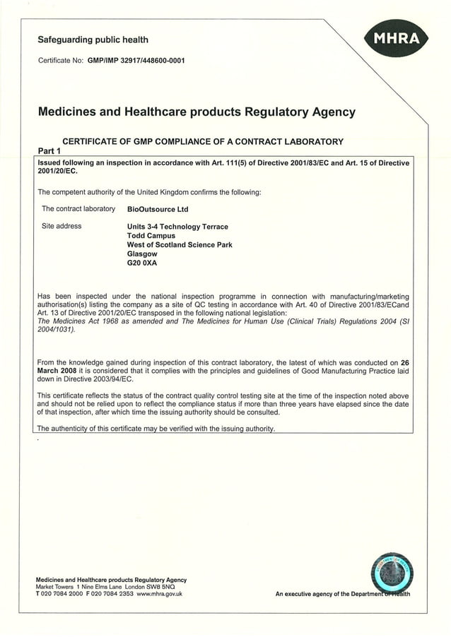 Mhra certificate gmp_compliance | PDF
