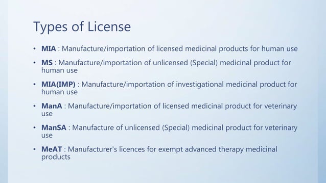 MHRA manufacturing licence | PPTX | Manufacturing Industry | Industries