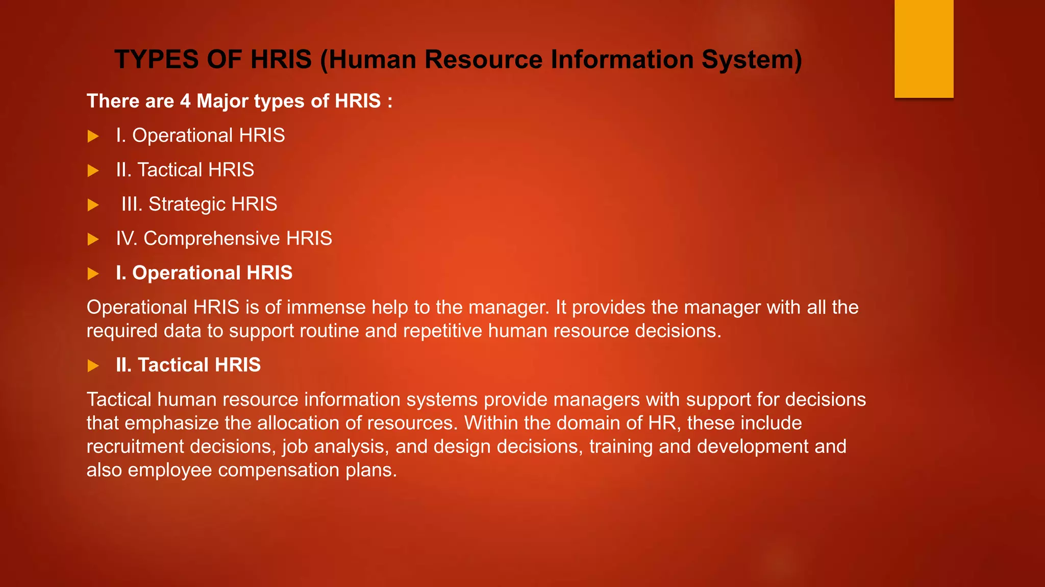An Overview on the topic - Human Resource Information System (HRIS) by ...