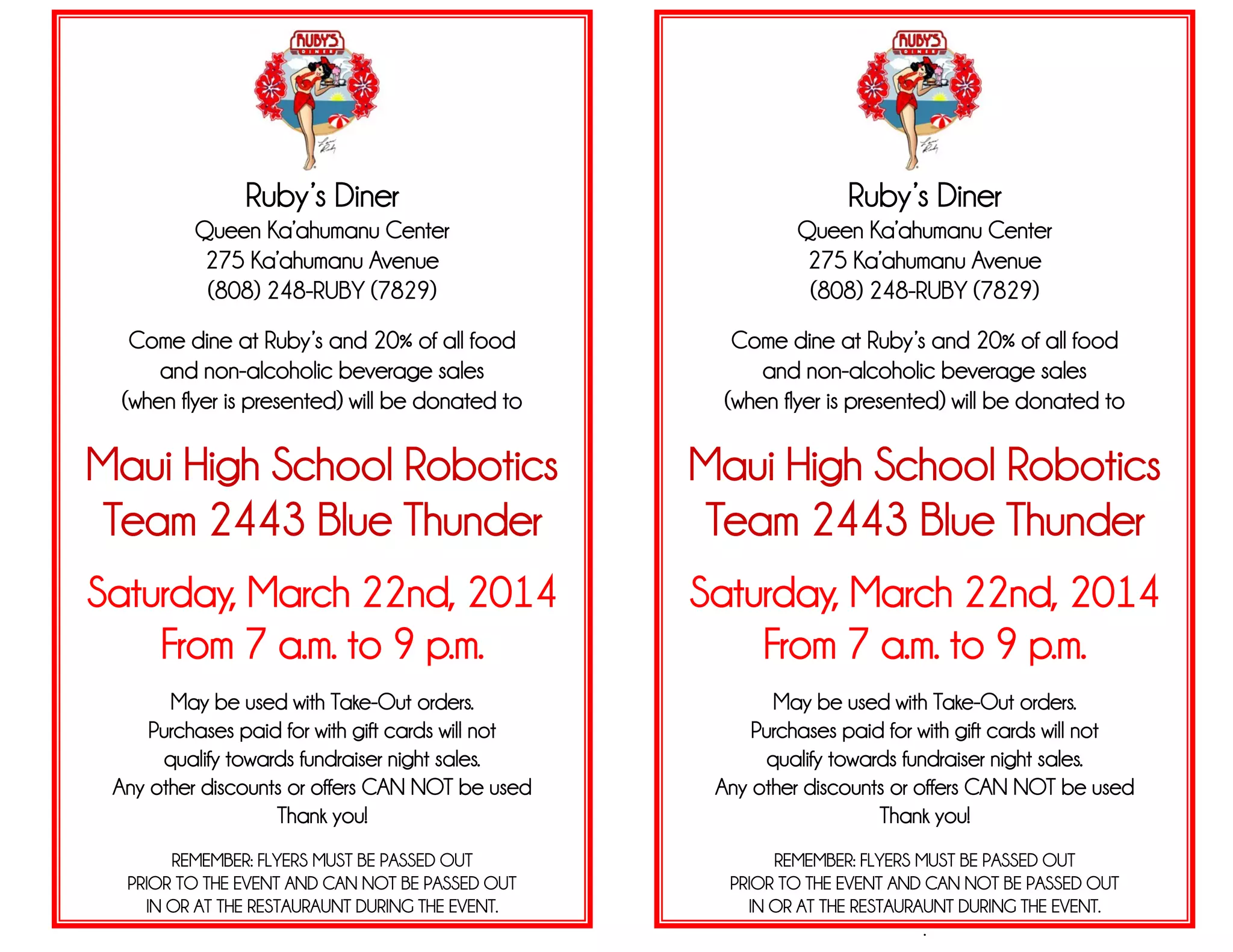 Maui High School Robotics Fundraiser Flyer | PDF