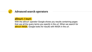 Google Search Operators: Power Tips | PPT