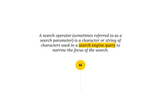 Google Search Operators: Power Tips | PDF