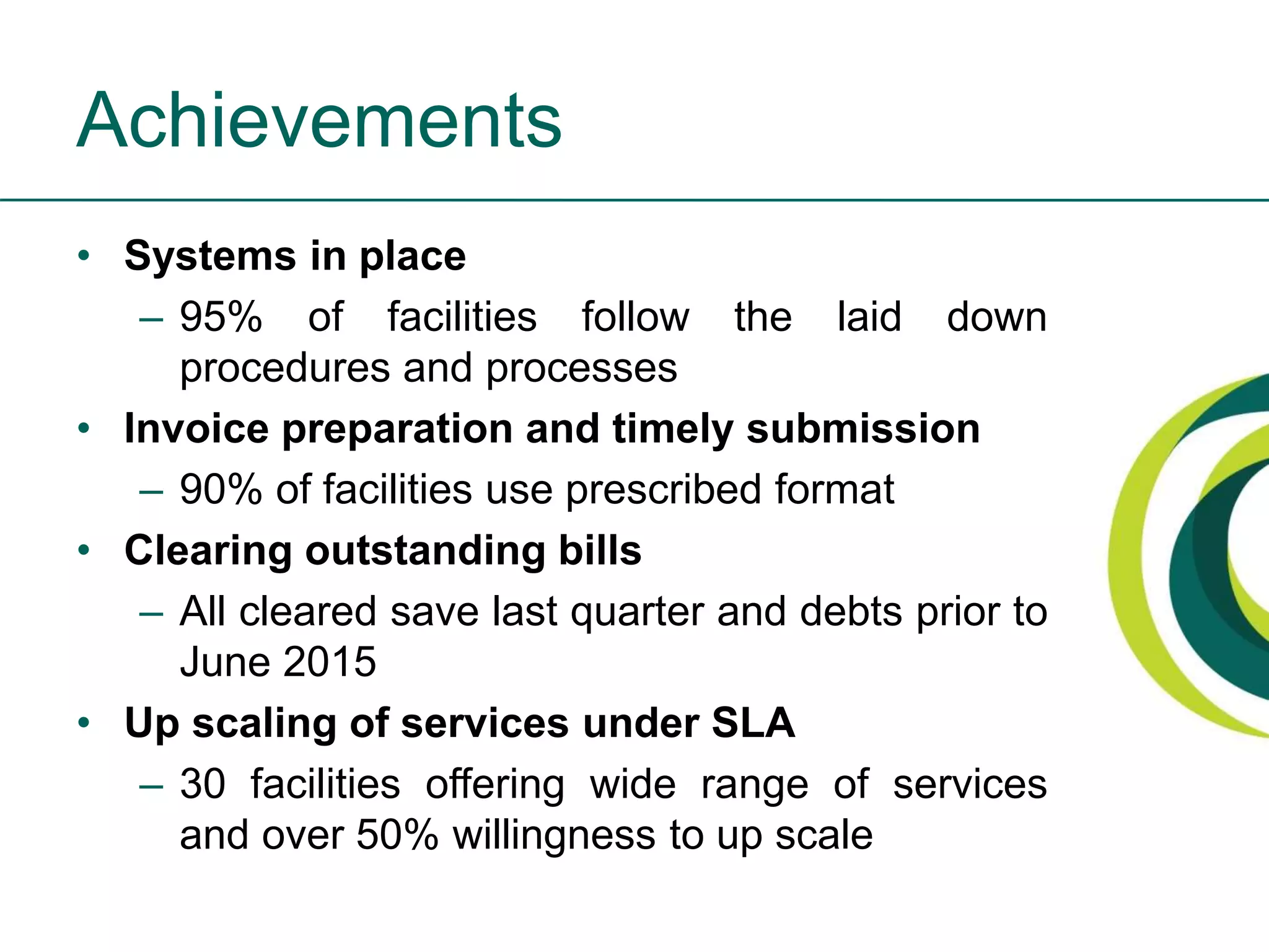 Service Level Agreement Programme: Achievements, Challenges and ...