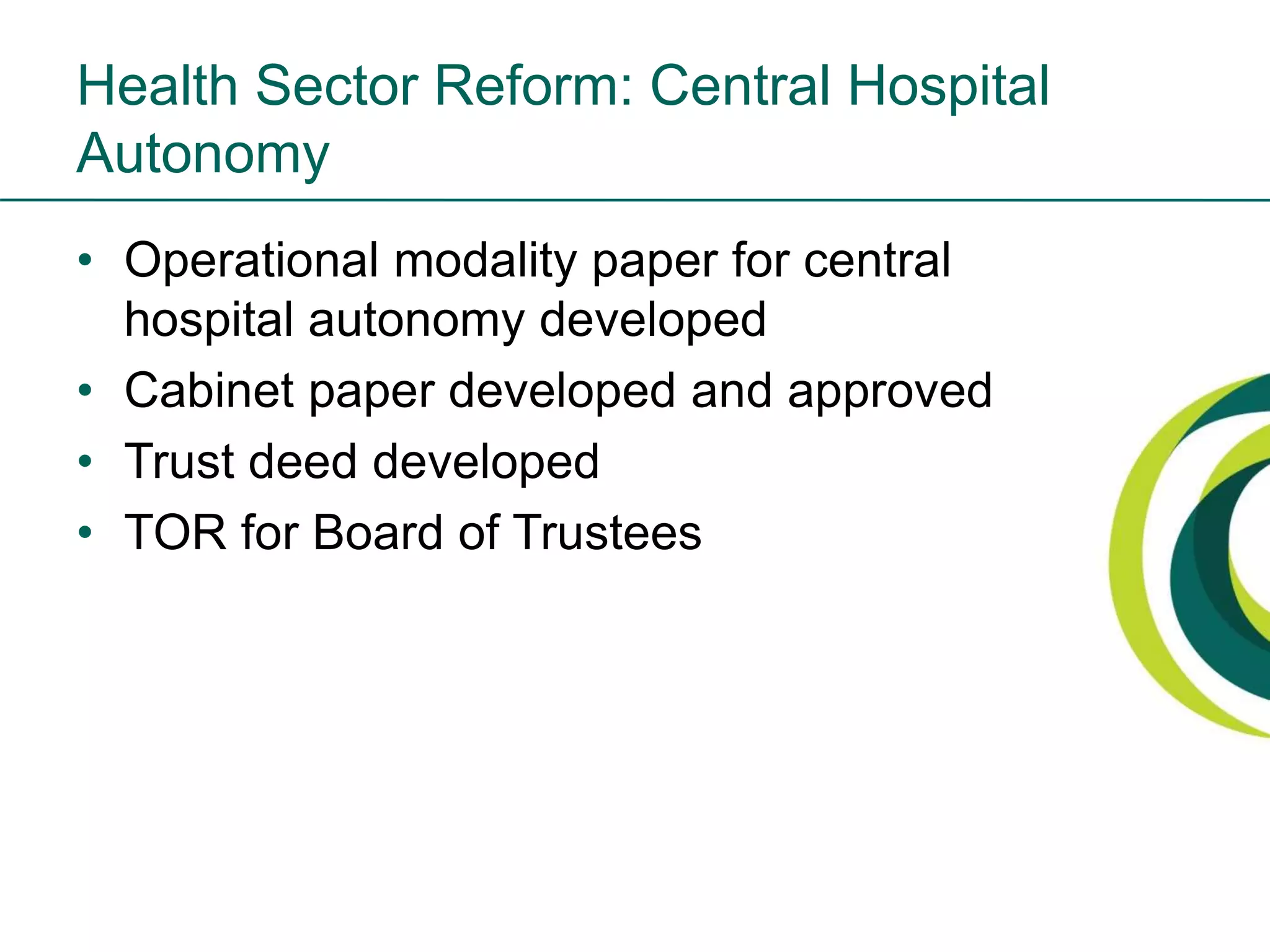 Supporting Health Sector Reforms and Policies | PPTX