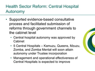Supporting Health Sector Reforms and Policies | PPT
