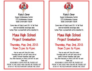 Maui High School Project Graduation Fundraiser Flyer | PPT