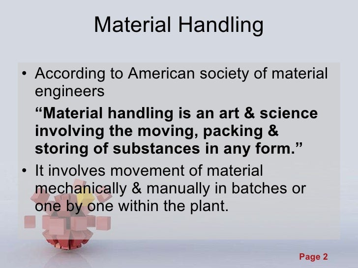 Material Handling Technique