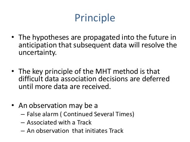 Multiple Hypothesis Tracking Algorithm