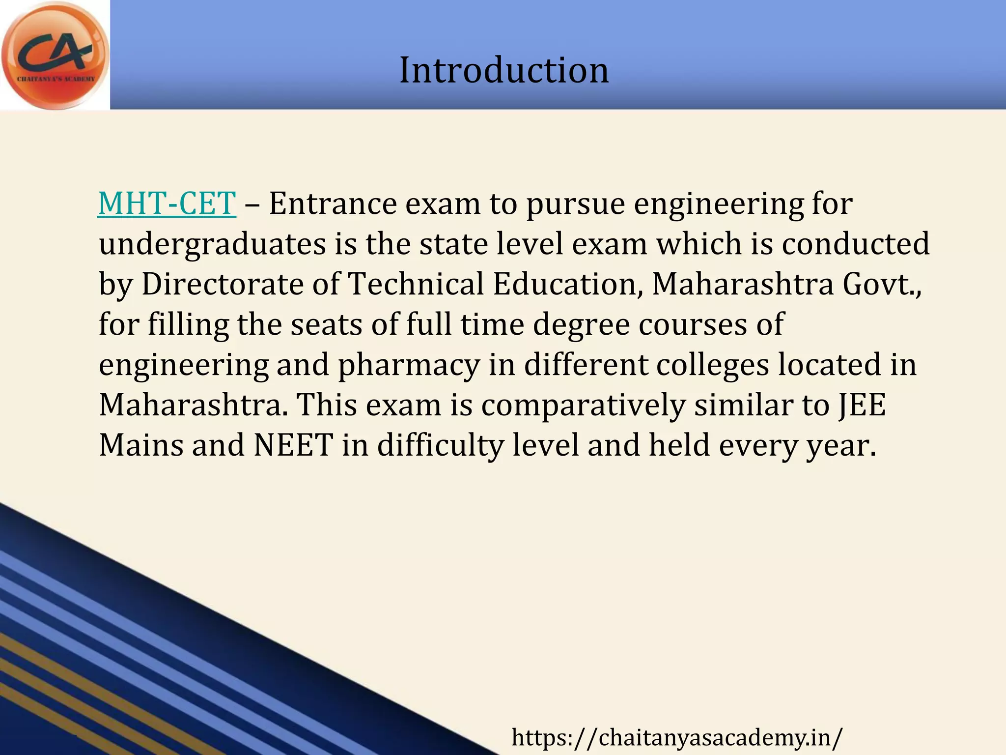 MHT-CET | PDF