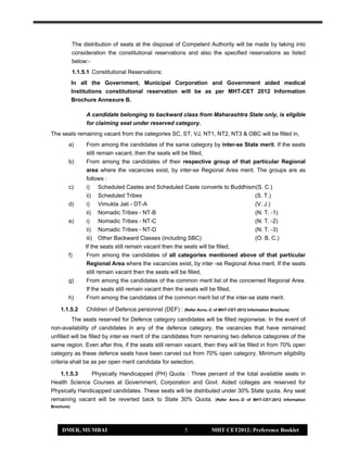 Mht cet 2012 preference booklet | PDF