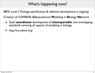 SBML (the Systems Biology Markup Language) | PDF