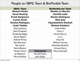 SBML (the Systems Biology Markup Language) | PPT