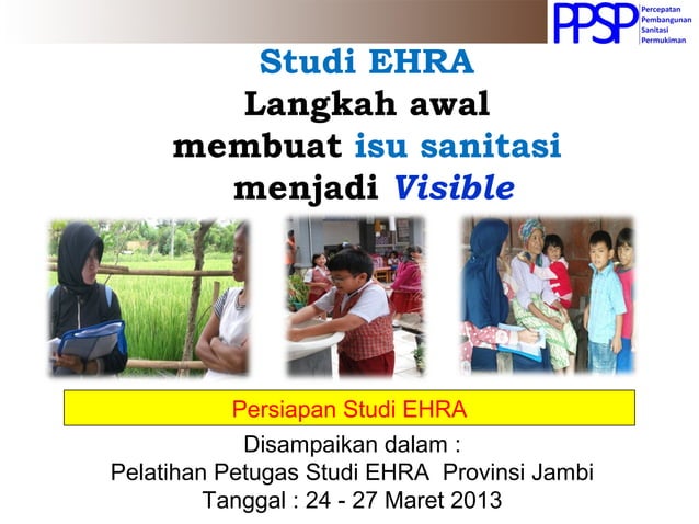 Pengantar Studi EHRA (Environmental Health Risk Assessment) | PPT