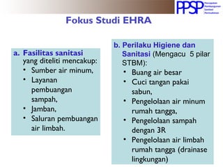 Pengantar Studi EHRA (Environmental Health Risk Assessment) | PPT