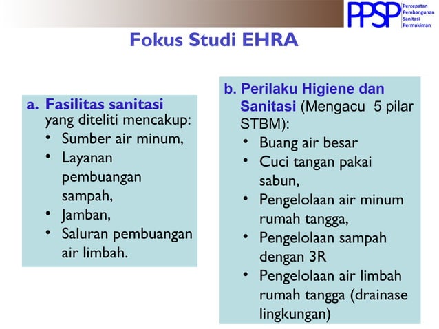 Pengantar Studi EHRA (Environmental Health Risk Assessment) | PPT