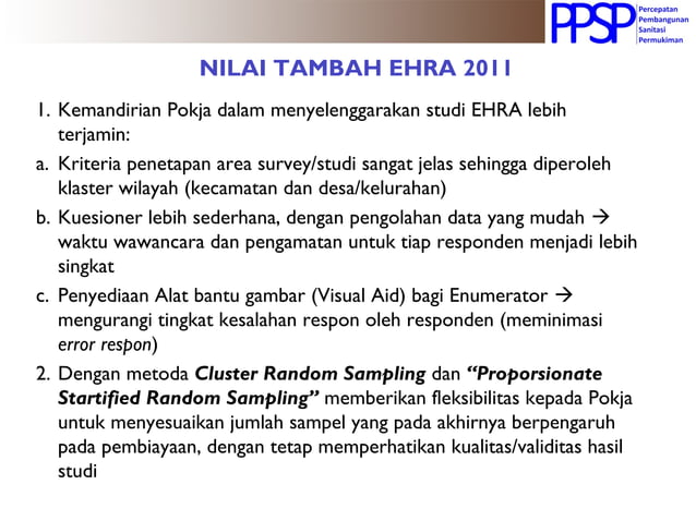 Metodologi Studi EHRA (Environmental Health Risk Assessment) | PPT