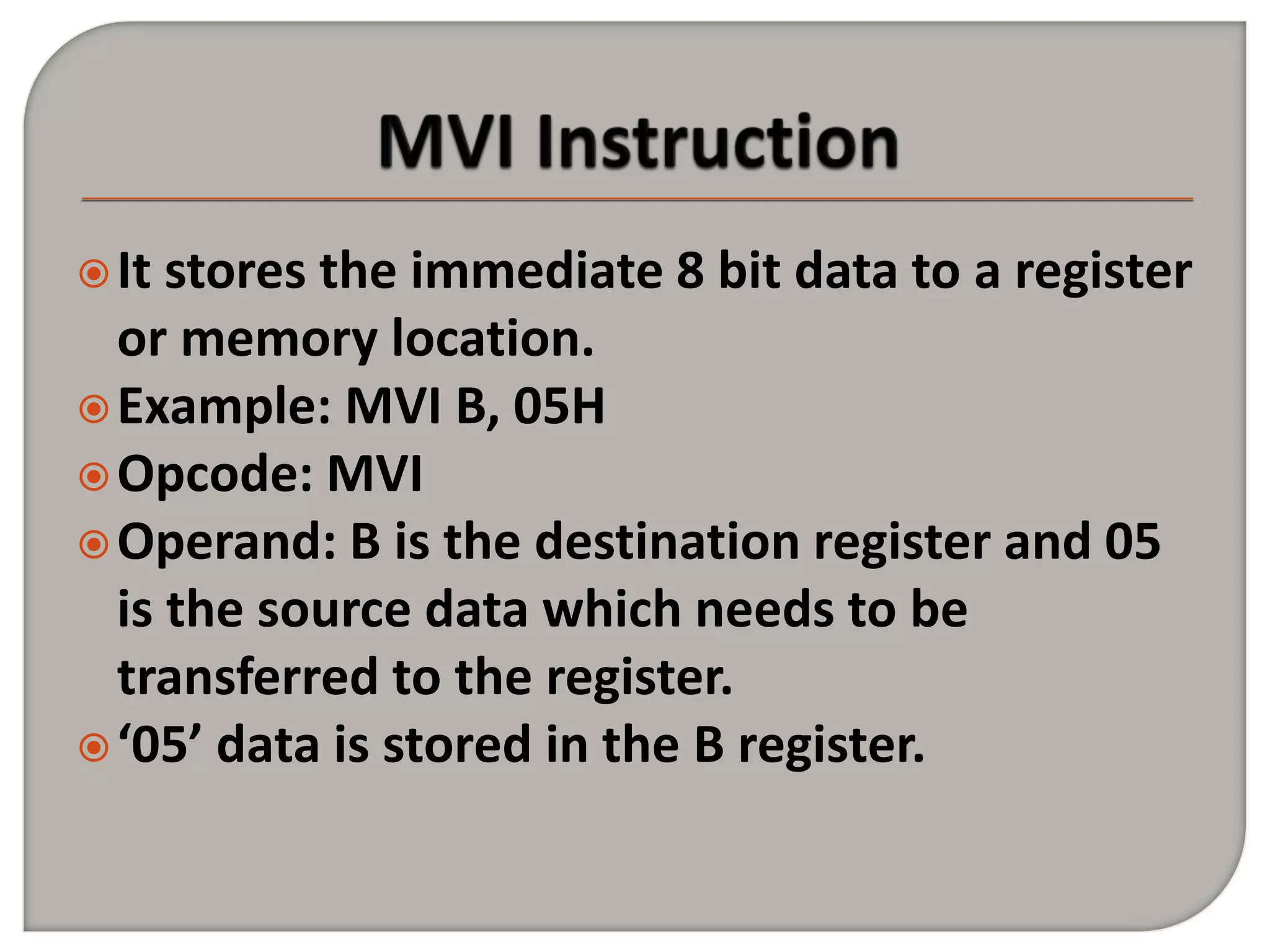 Timing Diagram of MVI Instruction of 8085 Microprocessor | PPTX