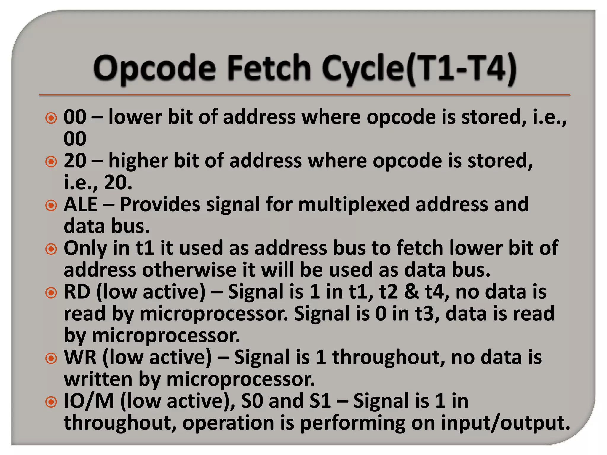 Timing Diagram of MVI Instruction of 8085 Microprocessor | PPTX