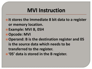 Timing Diagram of MVI Instruction of 8085 Microprocessor | PPTX