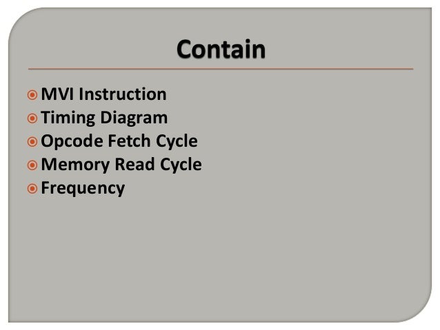 Timing Diagram of MVI Instruction of 8085 Microprocessor Timing Diagram of MVI Instruction of 8085 Microprocessor