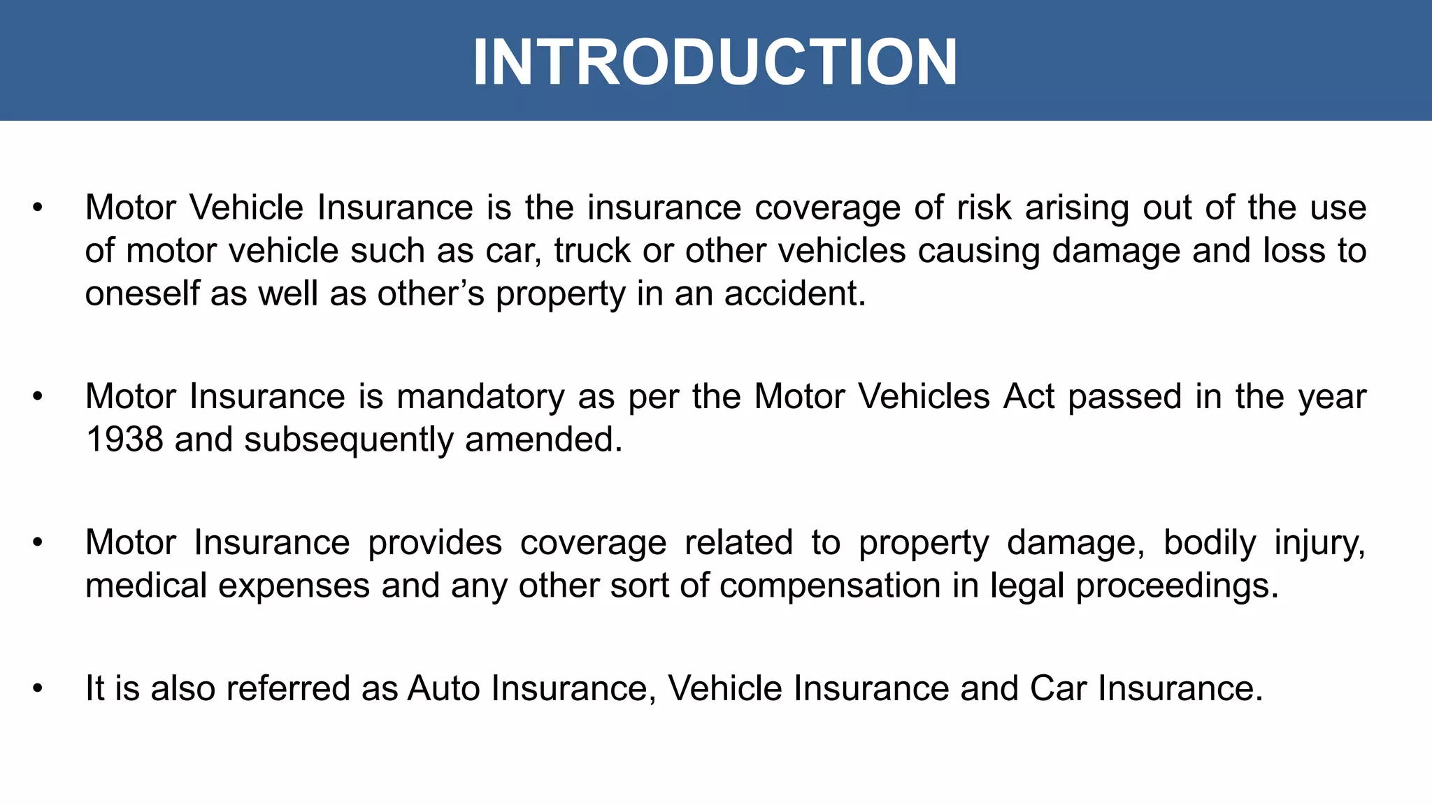 Motor Insurance | PPTX
