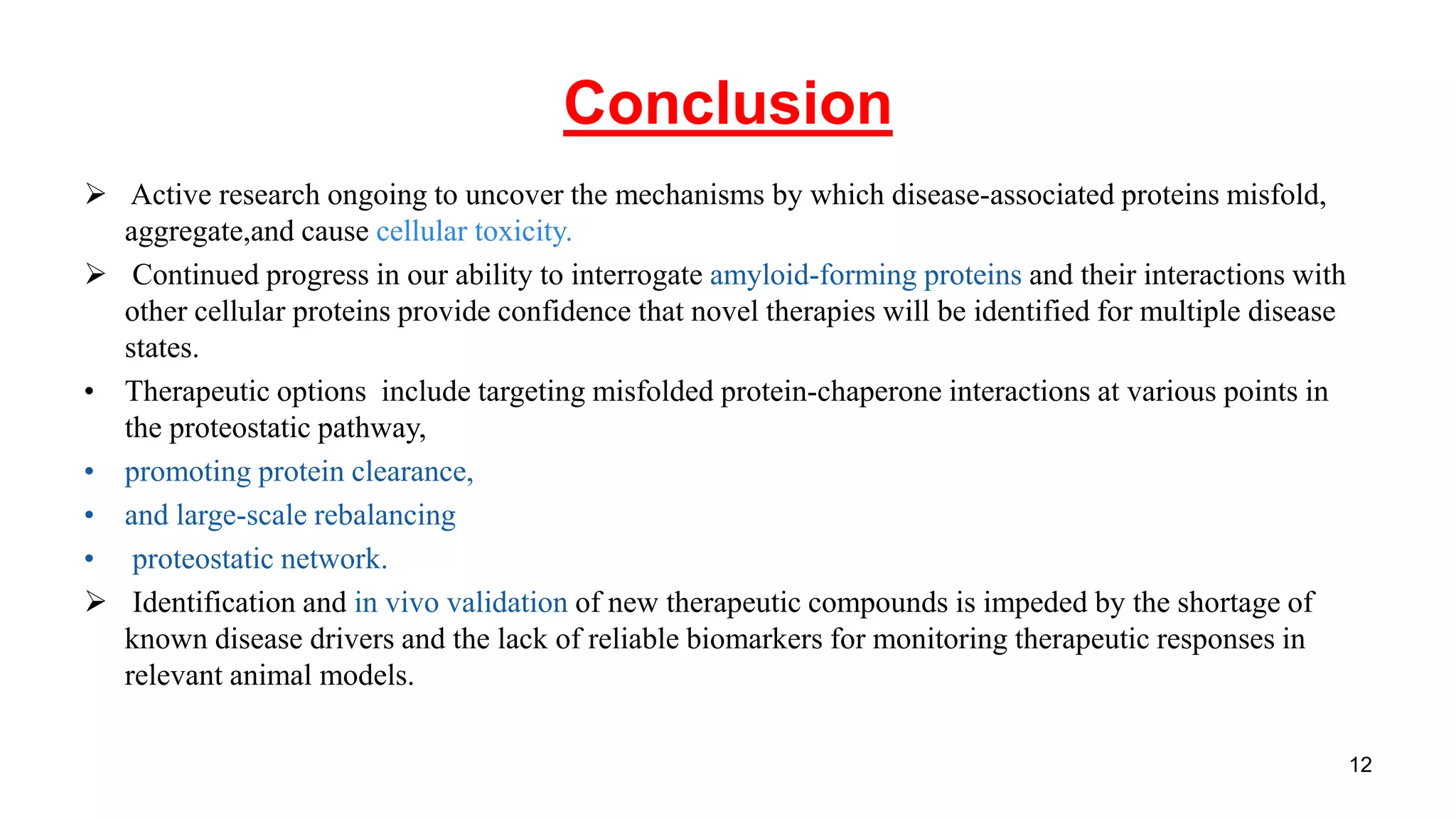 PROTEIN MISFOLDING AND DISEASES ASSOCIATED WITH THEM | PPTX
