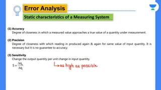 Measurements and instrumentation GATE notes | PPT