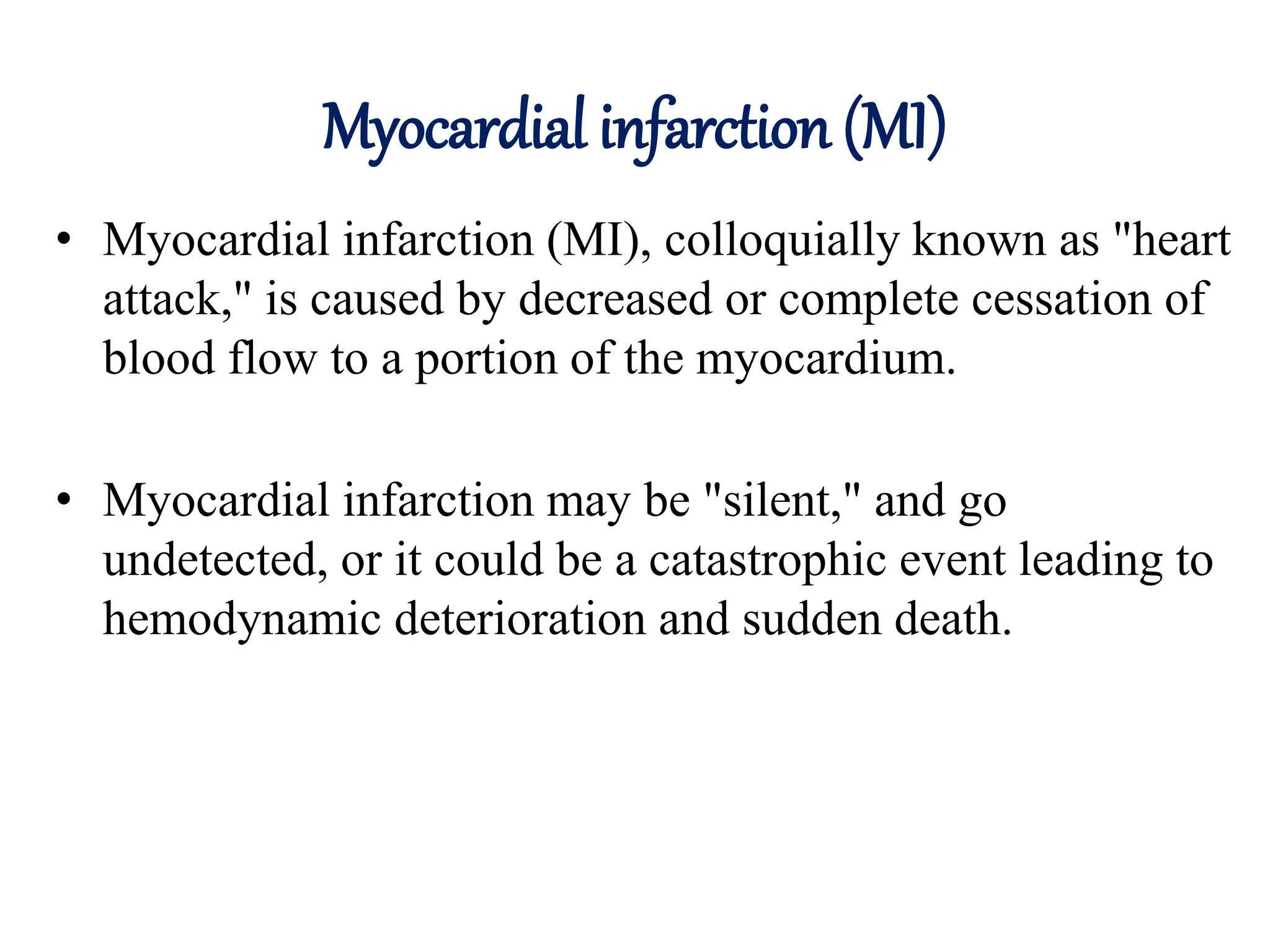 Myocardial Infraction -cardiac system disorder .pptx