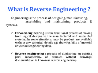 Mi 291 chapter 3 (reverse engineering)(1) | PPT