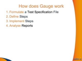 Test Automation you'll actually Like - Gauge by ThoughtWorks | PPT