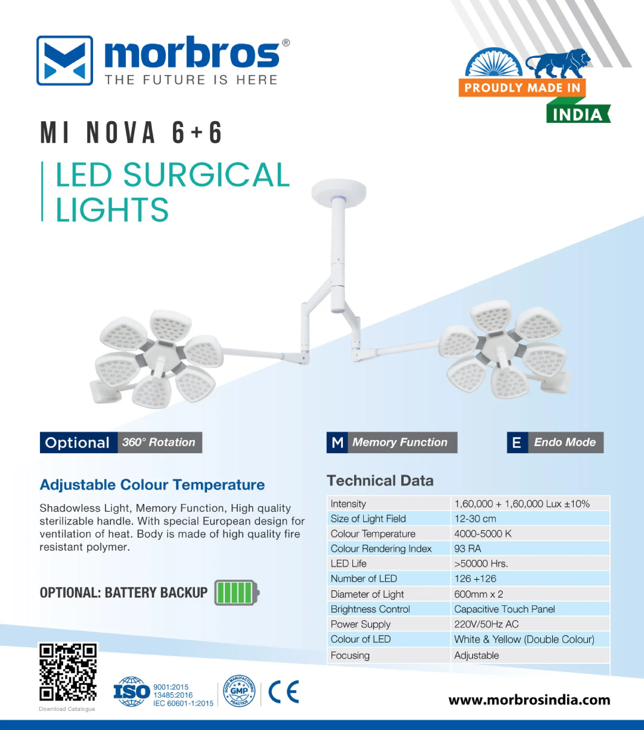 MI-NOVA-6+6 LED Surgical Light Morbros India | PDF