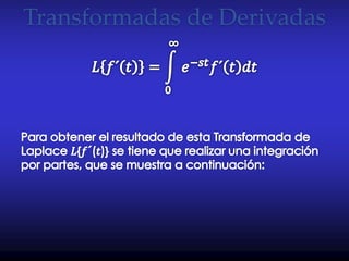 Transformada de laplace primera derivada | PPTX