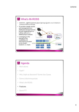 Mi-ROSS Reliable Object Storage System For Software Defined Storage and ...