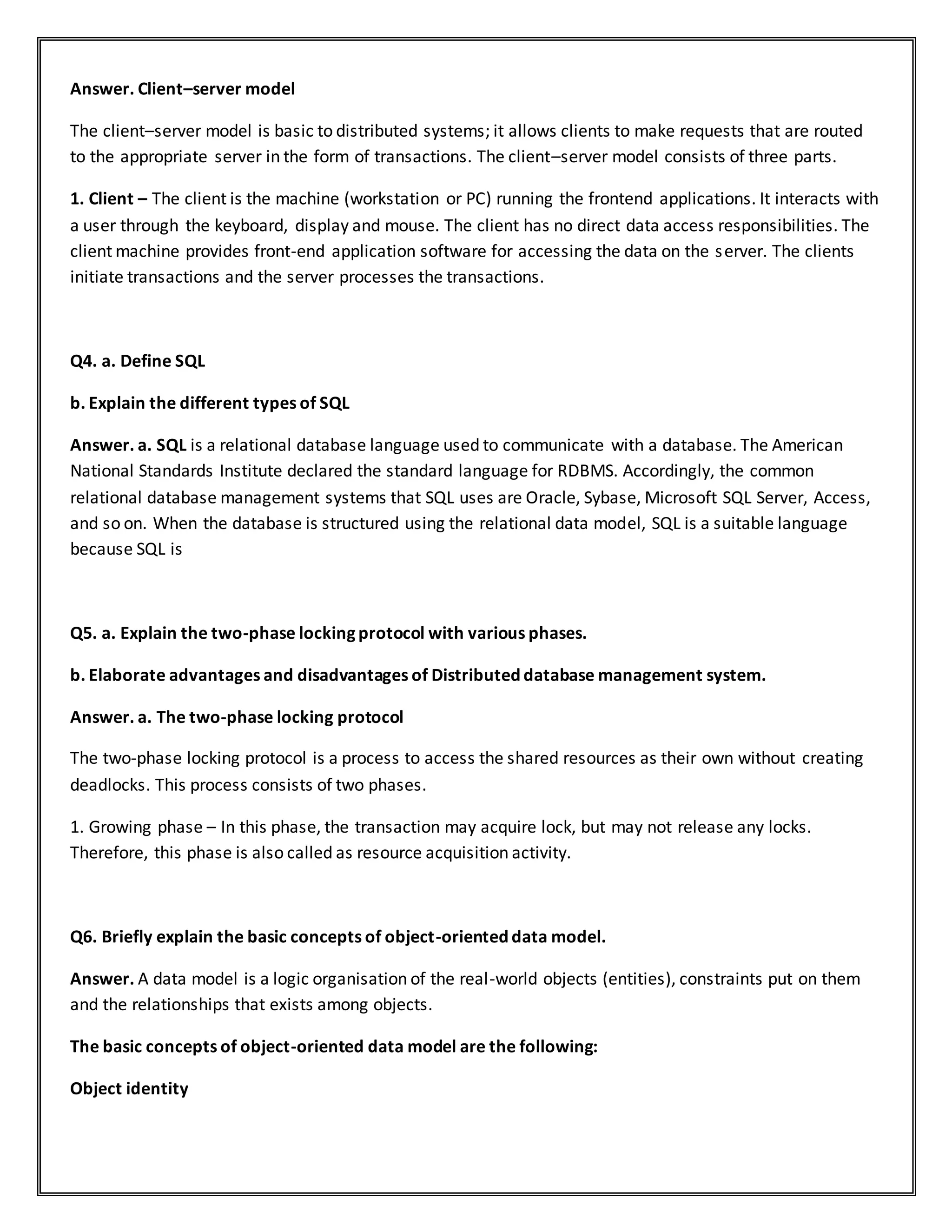 Mi0034 database management system | DOCX | Databases | Computer Software and Applications