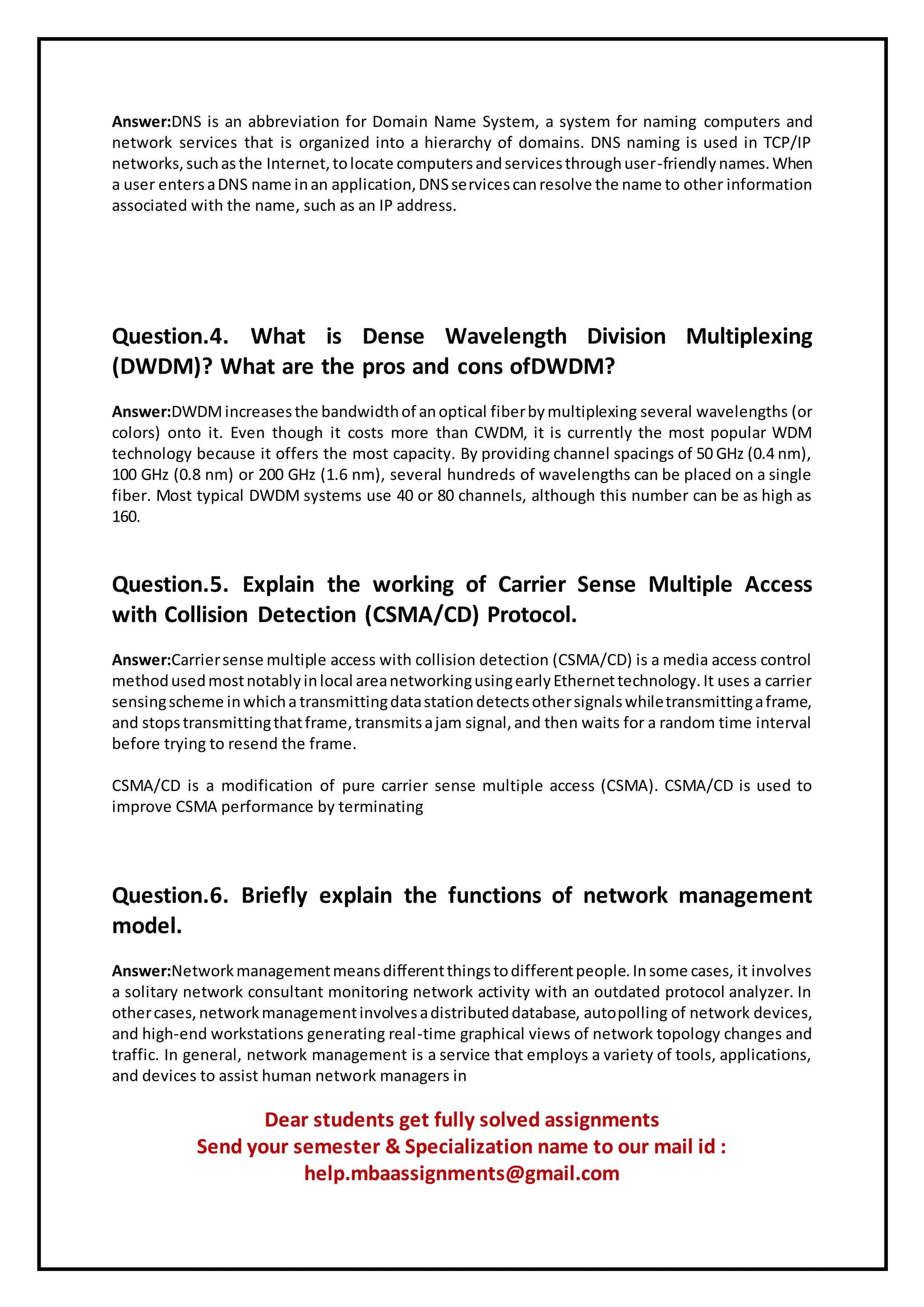 Mi0035 computer networks | PDF