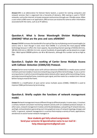 Mi0035 computer networks | PDF