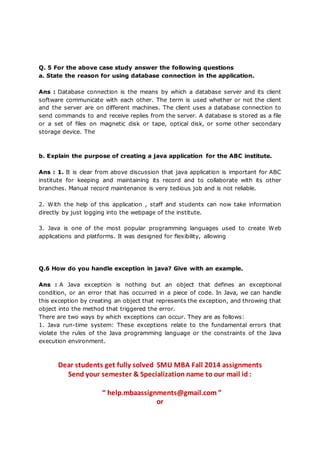 Mi0041 java and web design | DOCX | Browsers | Computer Software and ...