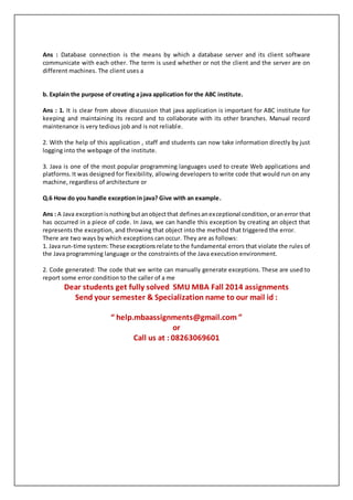 Mi0041 java and web design | PDF