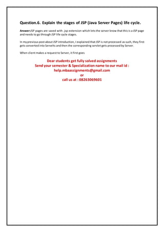 Mi0041 java and web design | PDF